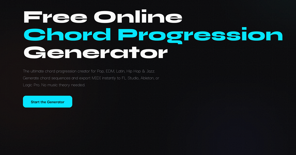 Lo-fi Chord Progressions for Chill Beats | Free MIDI Generator | Chordoo